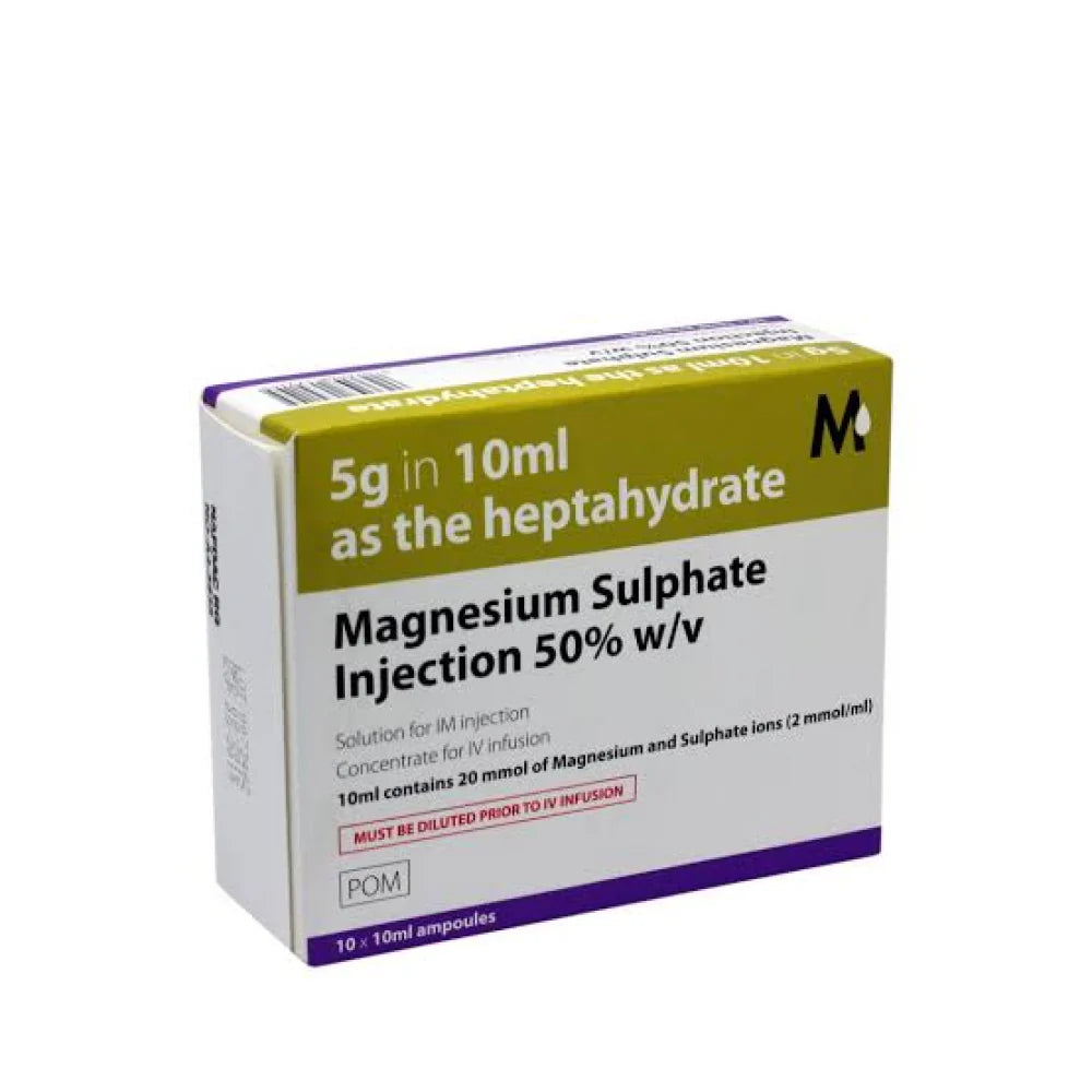 Magnesium Sulphate 50% Solution for Injection 10ml x1 – Two Face Aesthetics